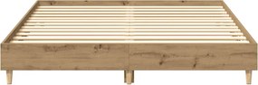 Rám postele bez matrace Artisan Dub 140x200 cm kompozitní dřevo 3328725