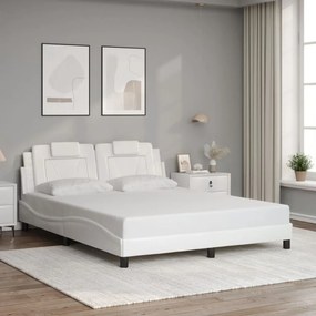 Rám postele Viana bez matrace bílý 160x200 cm umělá kůže 3208104