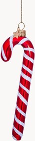 Ručně foukaná vánoční ozdoba Candy Cane