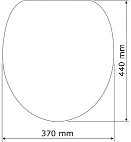 WENKO 23443100-WC sedátko KOS 44x37 cm černá/stříbrná