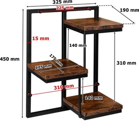 Nástěnný stojan na květiny ORKUS RUSTIC