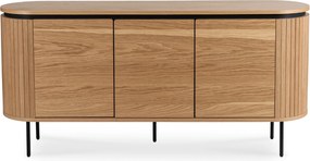 Komoda Beck 160 cm černá/dub přírodní