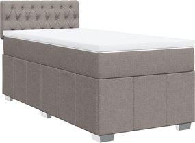 Box spring postel s matrací taupe 100 x 200 cm textil 3286990
