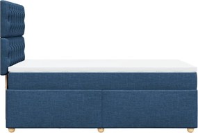 Box spring postel s matrací modrá 80x200 cm textil 3293420