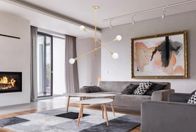 Toolight - Nastavitelná stropní lampa dvouramenná 4xE27 60W APP479-4C, zlatá, OSW-00611
