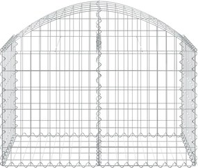 Klenutý gabionový koš 100 x 50 x 60/80 cm pozinkované železo 153433