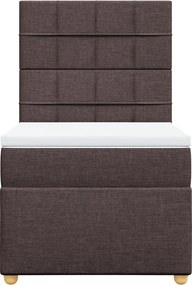 Box spring postel s matrací tmavě hnědá 90x190 cm textil 3291138