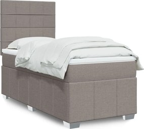 Box spring postel s matrací taupe 100 x 200 cm textil 3293883