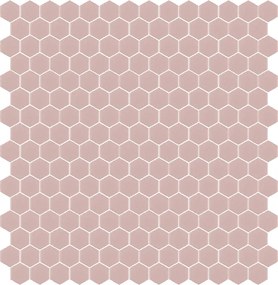 Hisbalit Skleněná mozaika růžová Mozaika 255A SATINATO hexagony 2,3x2,6 (33,33x33,33) cm - HEX255ALH