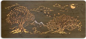 Li-Go "Tři duby" světelný obraz 230V 90x40 cm provedení povrchu: bříza