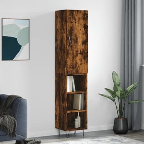 vidaXL Skříň highboard 34,5 x 34 x 180 cm kompozitní dřevo [3199009] Barva: kouřový dub