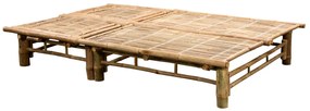 Zahradní lehátko pro dva s poduškami bambus,  3063952