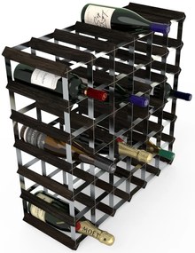 Stojan na víno RTA na 42 lahví, černý jasan - pozinkovaná ocel / rozložený