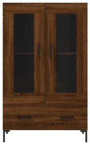 Skříň highboard hnědý dub 69,5 x 31 x 115 cm kompozitní dřevo - Default Title