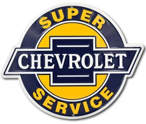 Plechová cedule Chevrolet 2 Super Service 30 cm