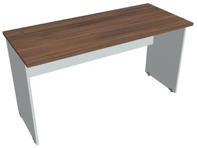 Stůl pracovní rovný 140 cm - Hobis Gate GE 1400 Dekor stolové desky: ořech, Dekor lamino podnože: šedá