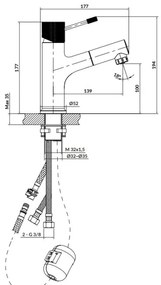 Cersanit S951-594 - Umyvadlová baterie ZEN 19,4 cm lesklý chrom