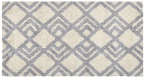 Bavlněný koberec 80 x 150 cm béžový/ šedý NEVSEHIR Beliani
