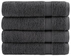 Prémiové ručníky SOLUND 4 ks antracitové 50x100 cm 600 g/m² 137157