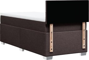 Box spring postel s matrací tmavě hnědá 100 x 200 cm textil 3285802