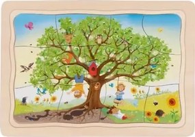 GOKI Vícevrstvé puzzle Jabloň v ročních obdobích / od 3 let