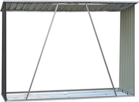 Přístřešek na dřevo, antracit/bílá, 217x82x154 cm, DARYL TYP 2