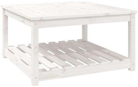 Zahradní stůl bílý 82,5 x 82,5 x 45 cm masivní borové dřevo - Default Title