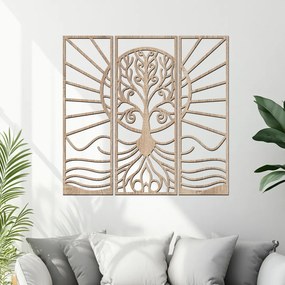 dřevo života Dřevěný strom RANNÍ PAPRSKY Zvolte rozměr (cm): 80x77, Zvolte barvu dekoru: Dub Sonoma