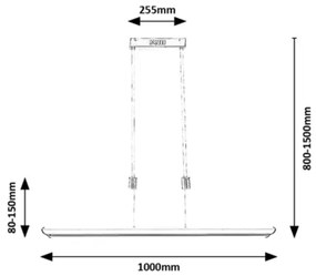 Rabalux 72011 - LED RGB Stmívatelný lustr na lanku TEMPERIUS LED/24W/230V + DO