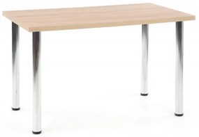 Jídelní stůl MODEX –⁠ 120x68x75, chrom/dřevo, dub sonoma