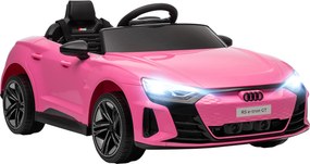 Dětské elektrické autíčko na dálkové ovládání, bezpečnostní pásy, klakson, hudba, světlomety, do 5 km/h, 3-5 let, růžové