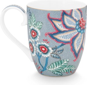 Pip Studio Flower Festival sada 2 hrnků 440ml, modrá (Sada 2 XL hrnků v dárkovém balení )
