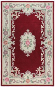 Flair Rugs, Ručně všívaný kusový koberec Lotus premium Red, 120x180, červená, chodba / předsíň