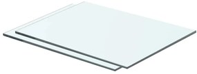 Policové desky 2 ks sklo čiré 40 x 25 cm 3051555