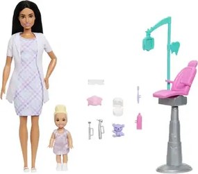 MATTEL Panenka Barbie Zubařka černovláska / Herní set povolání / od 3