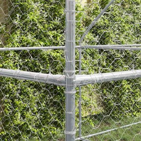 Psí kennel 4 ks Stříbrná 8 x 2 x 2 m Pozinkovaná ocel 3368335