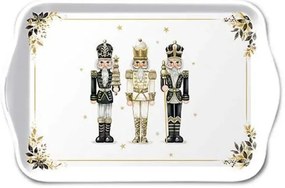 Bílý melaminový tácek s Louskáčky Royal Nutcrackers - 13*21 cm