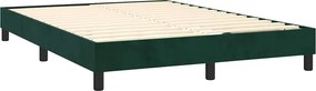 Box spring postel s matrací tmavě zelená 140x200 cm samet 3141488
