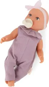 LULLABABY Panenka 35 cm v overalu s čelenkou Lila / od 2 let