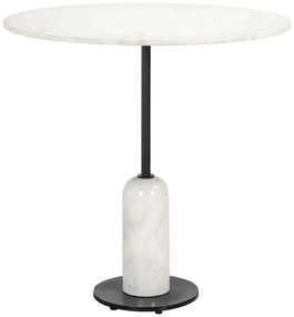 OnaDnes -20% Bílý mramorový jídelní stůl Richmond Jagger 76,5 cm
