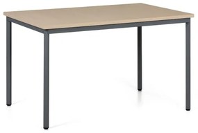 Jídelní stůl TRIVIA, tmavě šedá konstrukce, 1200 x 800 mm, bříza