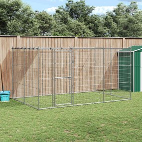 Venkovní psí kotec se střechou pozinkovaná ocel 7,26 m² 3082303
