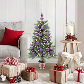 Vánoční stromeček s 150 LED diodami s stojanem Zelená 90 cm PE 3396306