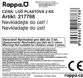 RAPPA Sada lodiček do vody a na písek / Vodní hračka / 2 ks