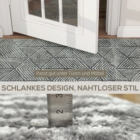 HOMCOM Krátkosrstý koberec do obývacího pokoje v moderním stylu, pratelný koberec, koberec do obývacího pokoje, ložnice, 150 x 80 cm Tmavě šedý