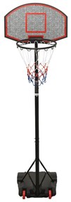 vidaXL Basketbalový koš černý 216–250 cm polyethylen