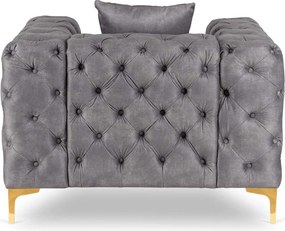 Křeslo Casur Velvet, šedá