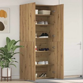 Skříň na obuv 80 x 35.5 x 180 cm Kompozitní dřevo Hnědá 3333844