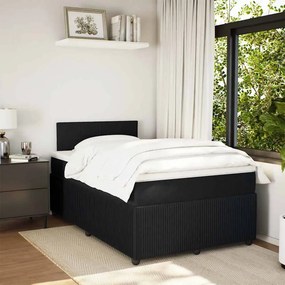Box spring postel s matrací černá 120 x 190 cm samet 3289988