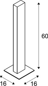 LA 232185 H-POL svítidlo venkovní 2x15W 3000K antracit 60cm - BIG WHITE (SLV)